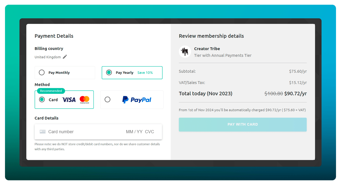 How to set up Annual Payments on Tribes