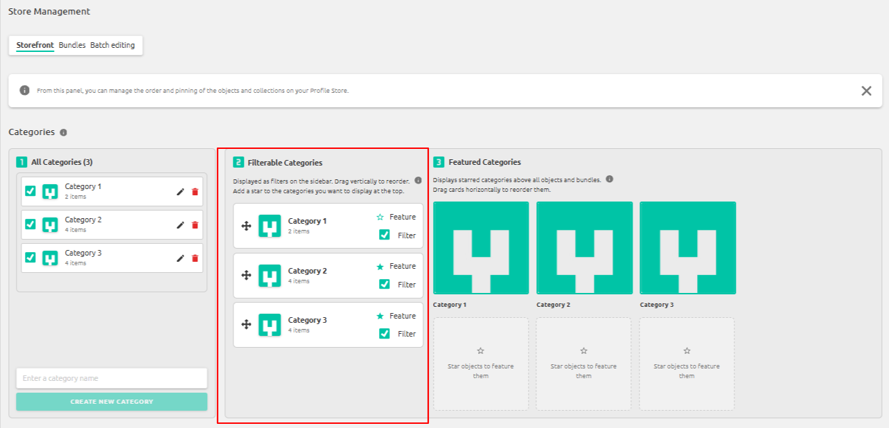 How to use Store Categories